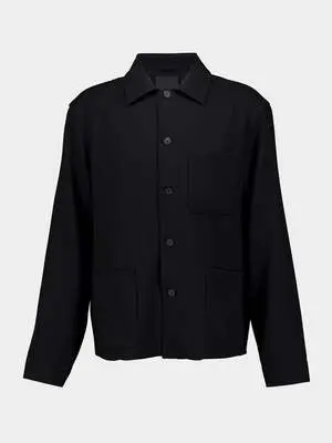 Givenchy Double Face Wool Overshirt - Black