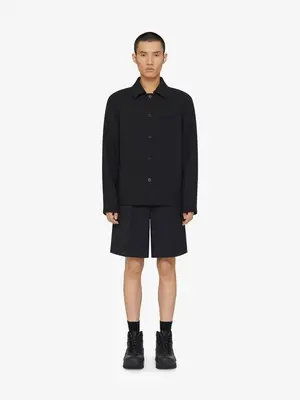 Givenchy Double Face Wool Overshirt - Black