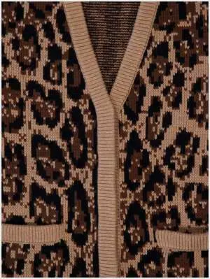 Dolce & Gabbana Leopard Design Wool And Cashmere Cardigan