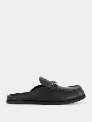 Gucci Flat Sierra Calfskin Mules - Black
