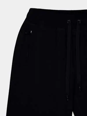 Dolce & Gabbana Dg Essentials Logo-plaque Jersey Shorts - Black