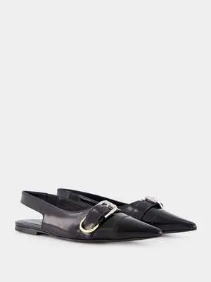 Givenchy Voyou Flat Slingbacks - Black