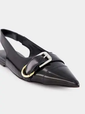 Givenchy Voyou Flat Slingbacks - Black