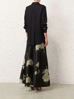 Zimmermann Magnolia Harmony Flared Midi Skirt
