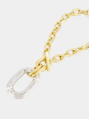 Rabanne And Silver Xl Link Necklace - Gold