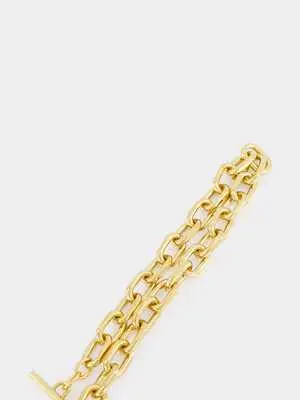 Rabanne And Silver Xl Link Necklace - Gold