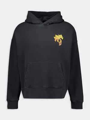 Palm Angels Burning Palm Hoodie - Black