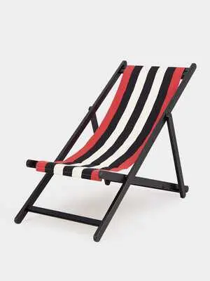 LES TOILES DU SOLEIL Laura Cabanon Deck Chair - Black