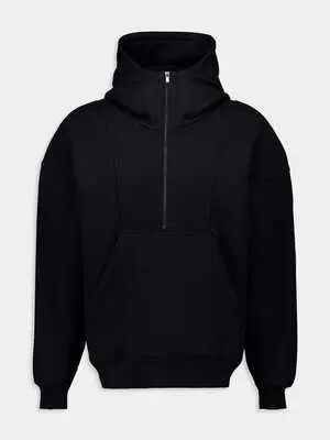 Saint Laurent Half-zip Hoodie - Black