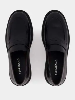 FERRAGAMO Calfskin Penny Loafers