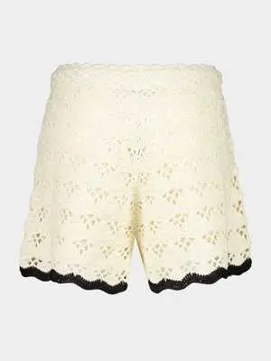 Zimmermann Rhiannon Crochet Shorts - Cream