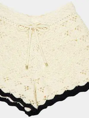 Zimmermann Rhiannon Crochet Shorts - Cream