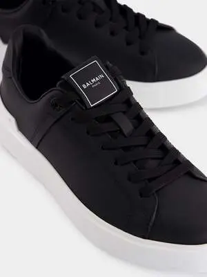 Balmain B-court Calfskin Sneakers - Black