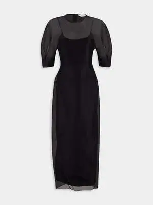 Gabriela Hearst Coretta Sheer Dress - Black