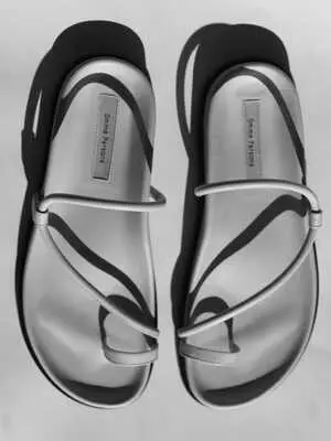 EMME PARSONS Nappa Leather Slides - Cream