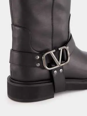Valentino Garavani Leather Biker Boots
