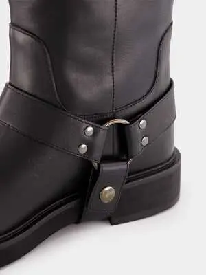 Valentino Garavani Leather Biker Boots