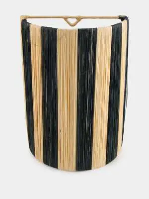 FANTASIA ARTE Large Striped Wall Sconce - Black