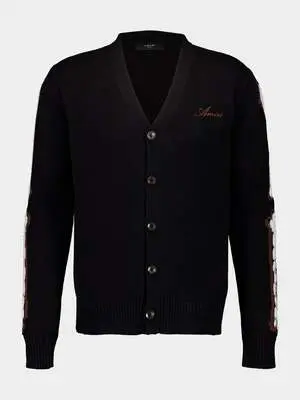 Amiri Leopard Bones Cardigan