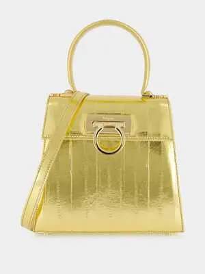 FERRAGAMO Top Handle Bag Gold