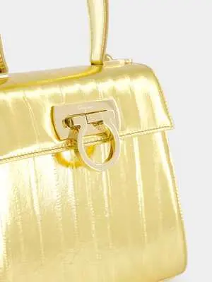 FERRAGAMO Top Handle Bag - Gold