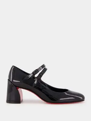CHRISTIAN LOUBOUTIN Patent Leather Mary Jane Pumps - Black