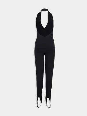 Saint Laurent Halterneck Open-back Jumpsuit