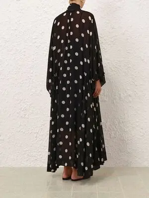 Zimmermann Crush Tie Neck Billow Dress