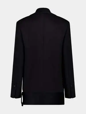 FERRAGAMO Wool And Cashmere Pea Coat - Black