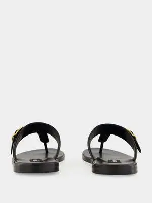 TOM FORD Brighton Buckle Leather Sandals