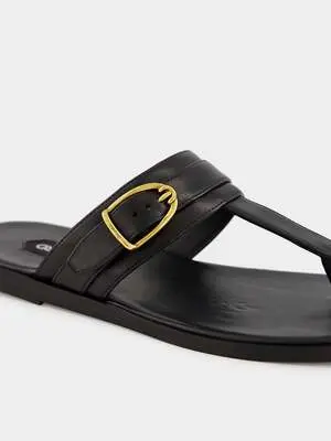 TOM FORD Brighton Buckle Leather Sandals