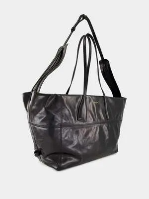 Balmain Track Leather Tote Bag