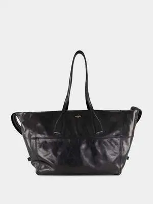 Balmain Track Leather Tote Bag
