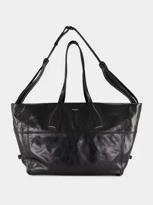 Balmain Track Leather Tote Bag