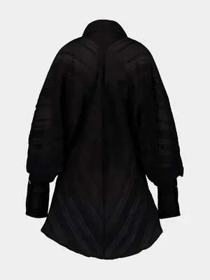 Zeus+dione Off-shoulder Textured Silk Shirt