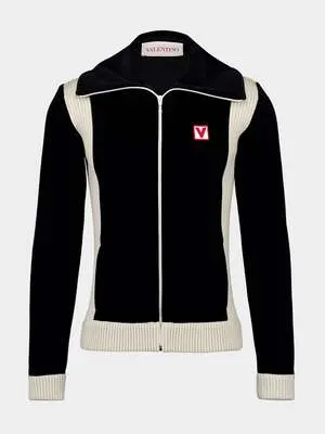 Valentino Garavani High-neck Chenille Sweatshirt - Black