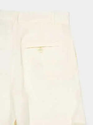 120% Lino Linen Casual Fit Shorts - Cream