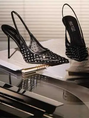 Paris Texas Lidia Slingback - Black