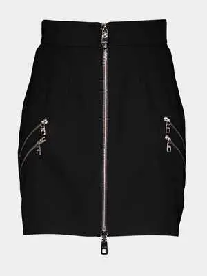 Dolce & Gabbana Mini Skirt With Zipper - Black