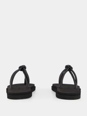 EMME PARSONS Knot Nappa Slides - Black