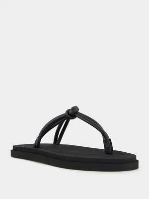 EMME PARSONS Knot Nappa Slides - Black