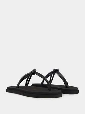 EMME PARSONS Knot Nappa Slides - Black