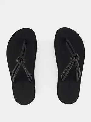 EMME PARSONS Knot Nappa Slides - Black