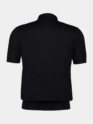 TOM FORD Short-sleeve Cotton Polo Shirt - Black