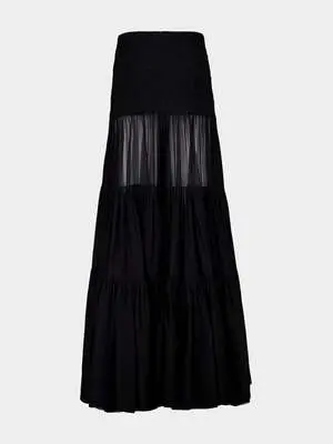 Saint Laurent Ruffled Maxi Skirt