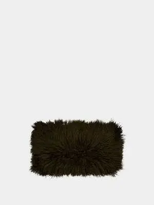 Maison De Vacances Tibetan Goat Skin Cushion - Brown