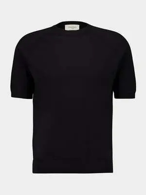 PIACENZA CASHMERE 1733 Short-sleeve Cotton Jumper - Black
