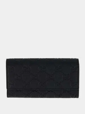 Gucci Gg Emblem Continental Wallet - Black