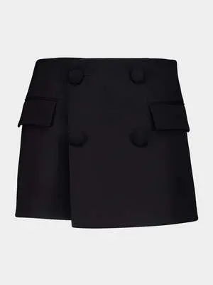 Balmain Buttoned Wool Shorts