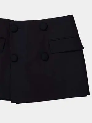 Balmain Buttoned Wool Shorts